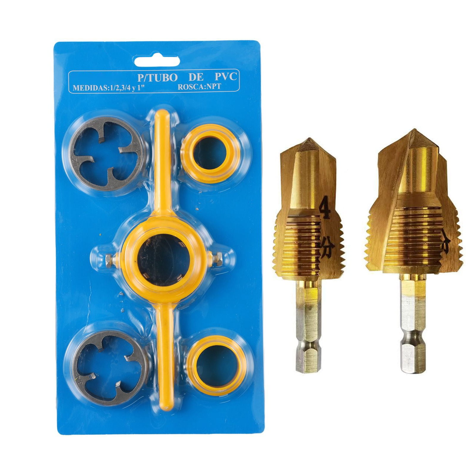 Ppr Drill Bit with Pvc Pipe Threader 1/2In 3/4In 1Inch Dies Pipe ...