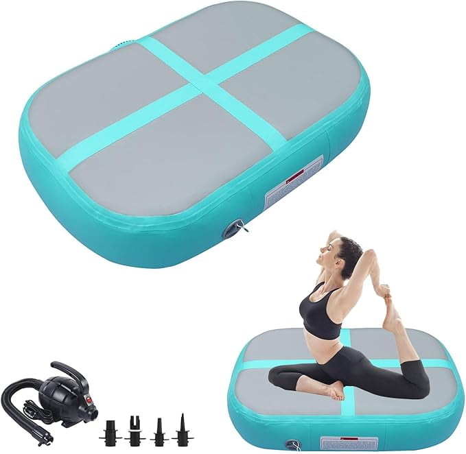 PPXIA Gymnastics Air Roller Air Barrel Inflatable Tumbling Mat, Tumble ...