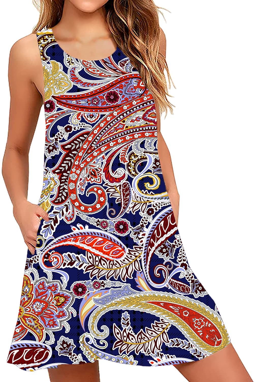 PPYOUNG Women Summer Casual Swing T-Shirt Dresses Beach Cover up Loose ...