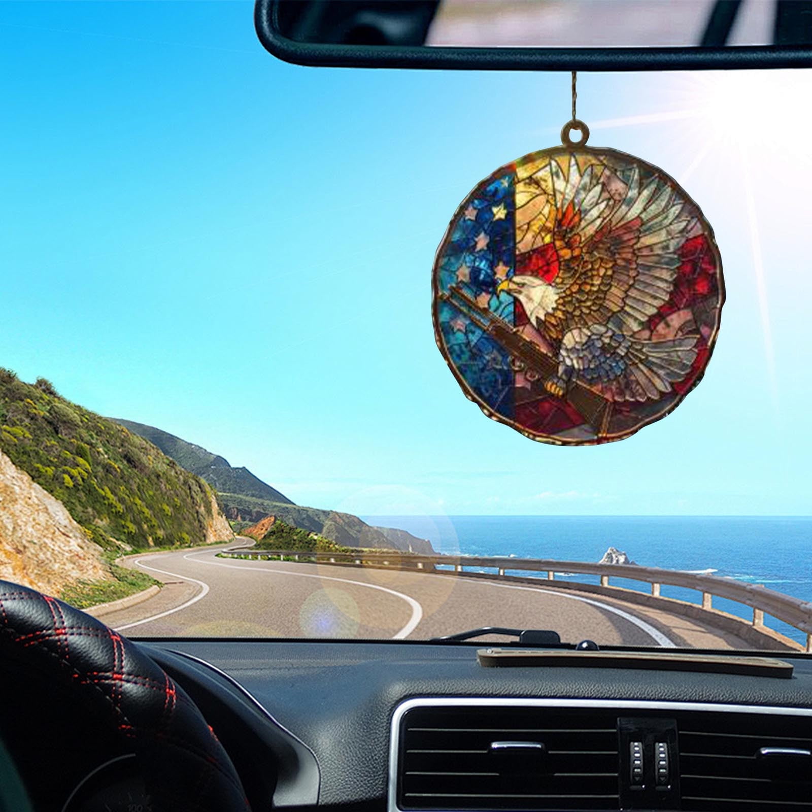 PPgejGEK 4th of July Bald Eagle Acrylic Hanging Decor Patriotic ...