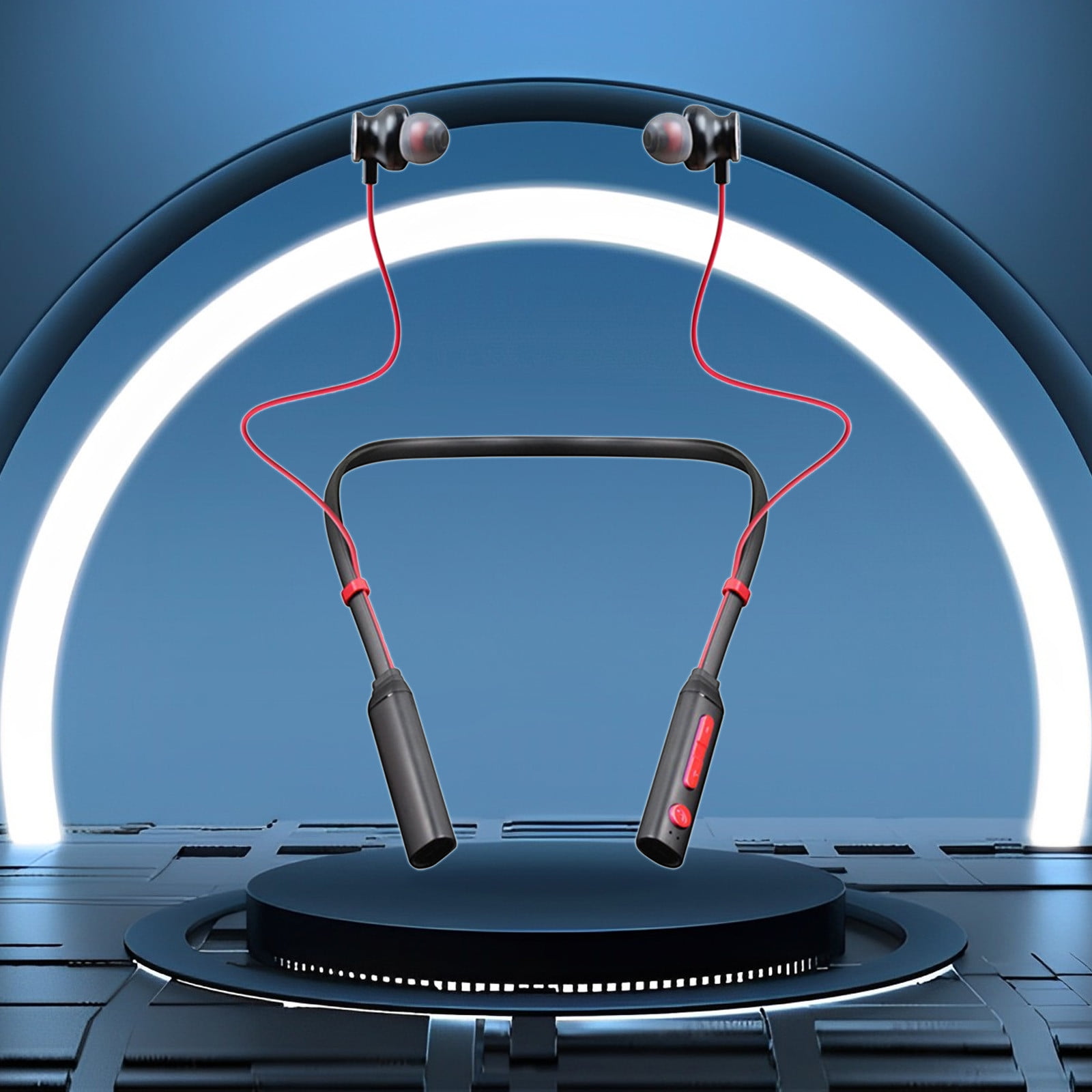 PPgejGEK 5.3 Bluetooth Earphones, Wireless Sports Neck Hanging, Neck ...