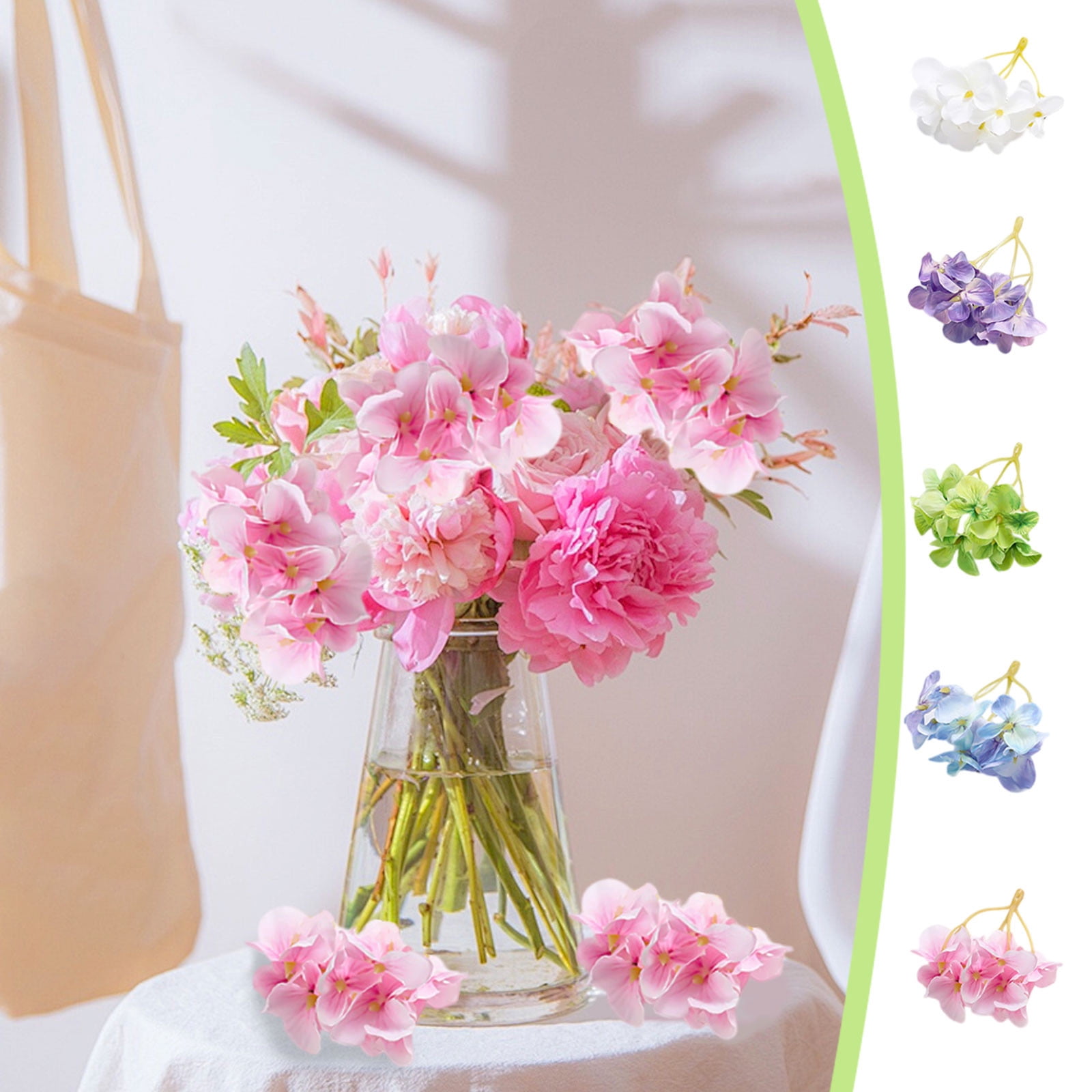 PPgejGEK 5 Color Plastic Realistic Fake Flower Heads DIY Craft Supplies ...