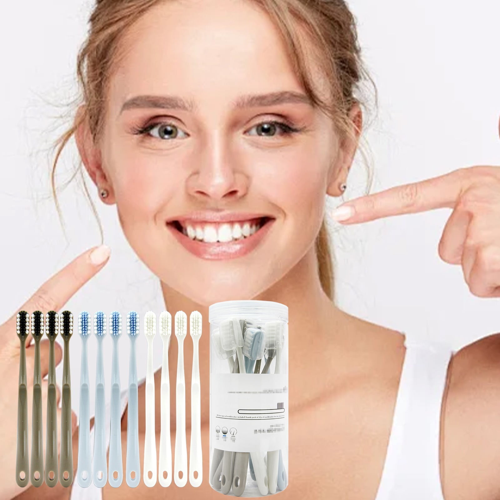 PPgejGEK Adult Toothbrush Set for Your Home Use Featuring Soft Bristles ...