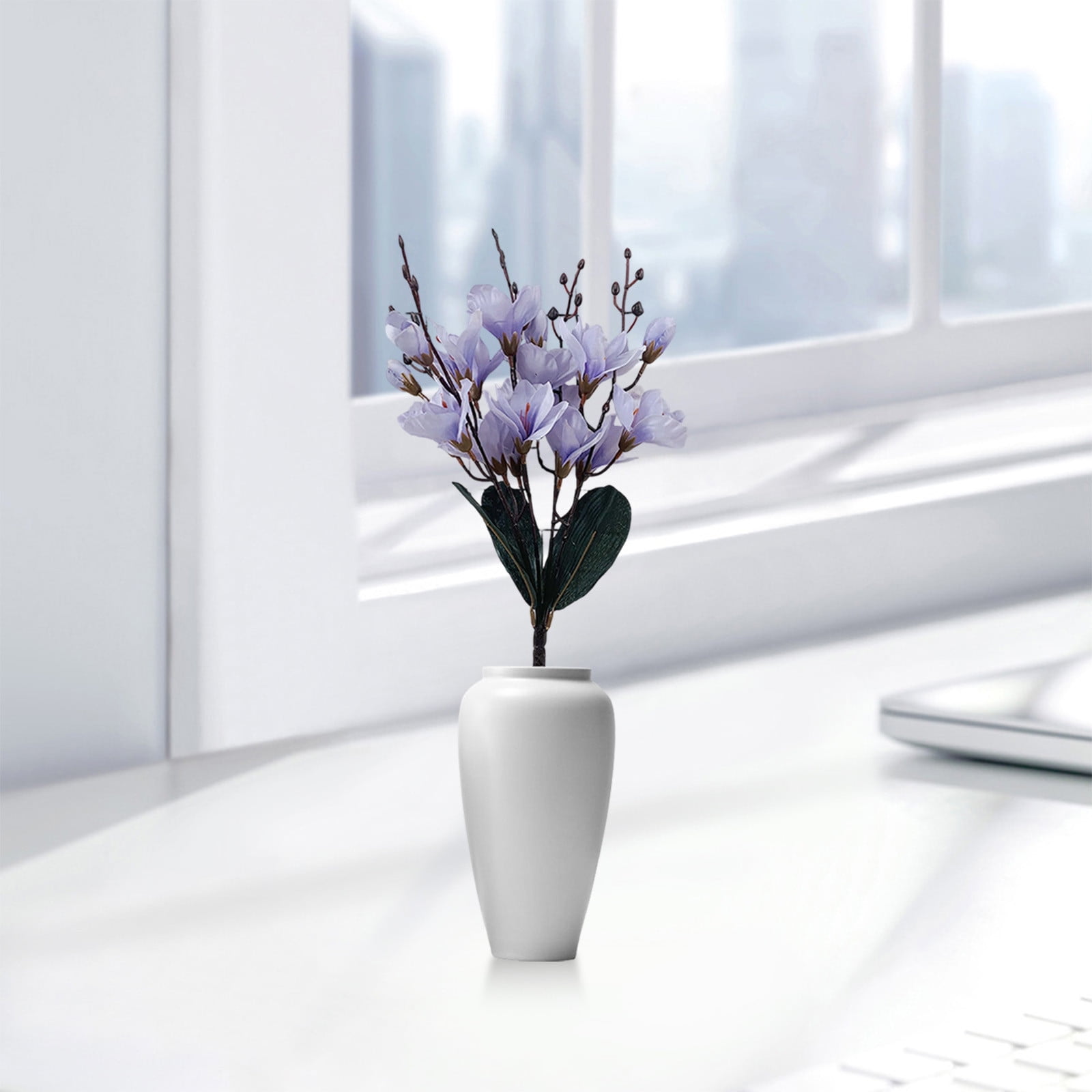 PPgejGEK Artificial Magnolia Flower Imitation Fake Stems Real Touch ...