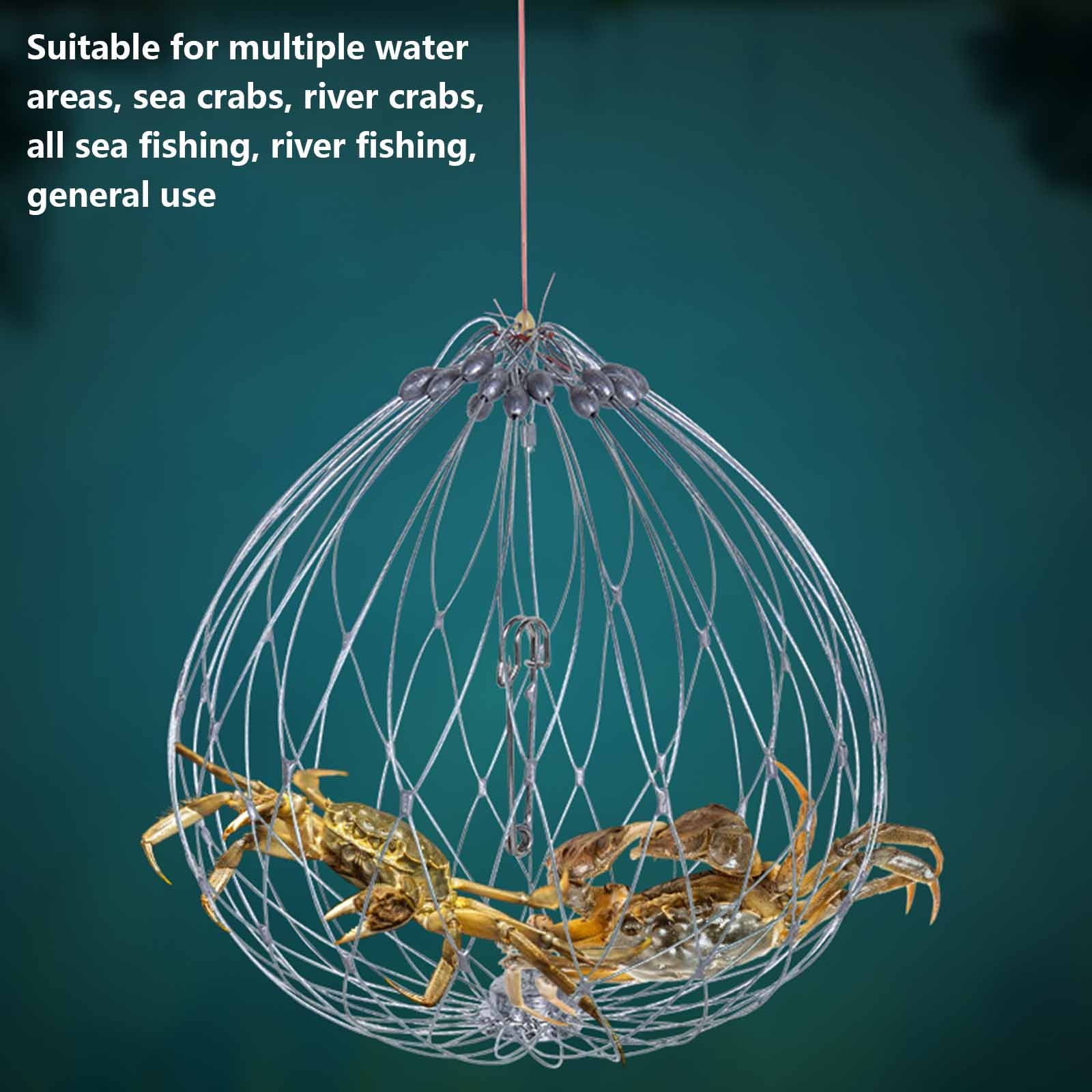 PPgejGEK Automatic Crab Fishing Cage, Collapsible Crab Trap with Bait ...