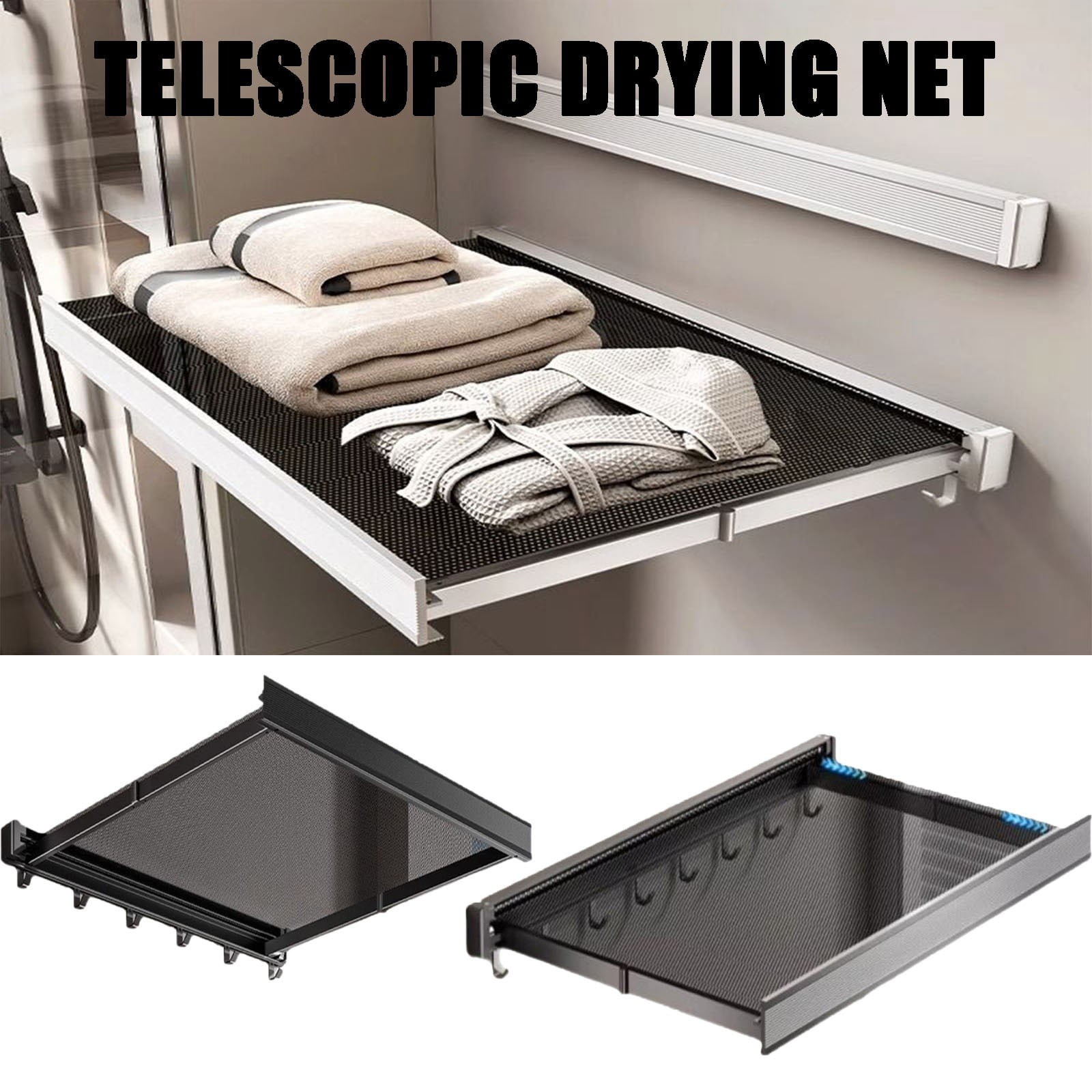 PPgejGEK Balcony Drying Rack Window Space Aluminum Foldable Non ...