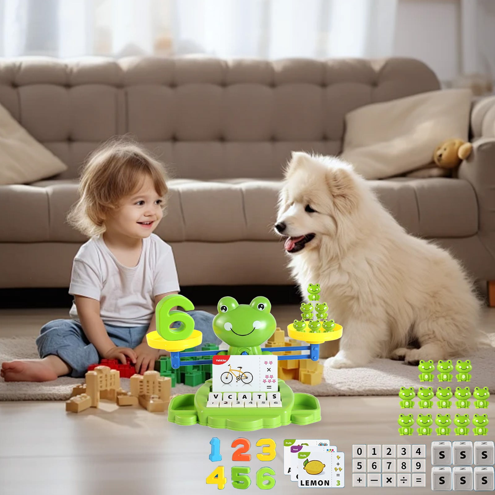 PPgejGEK Children's Frogs Themed Educational Toy - Early Learning Math ...