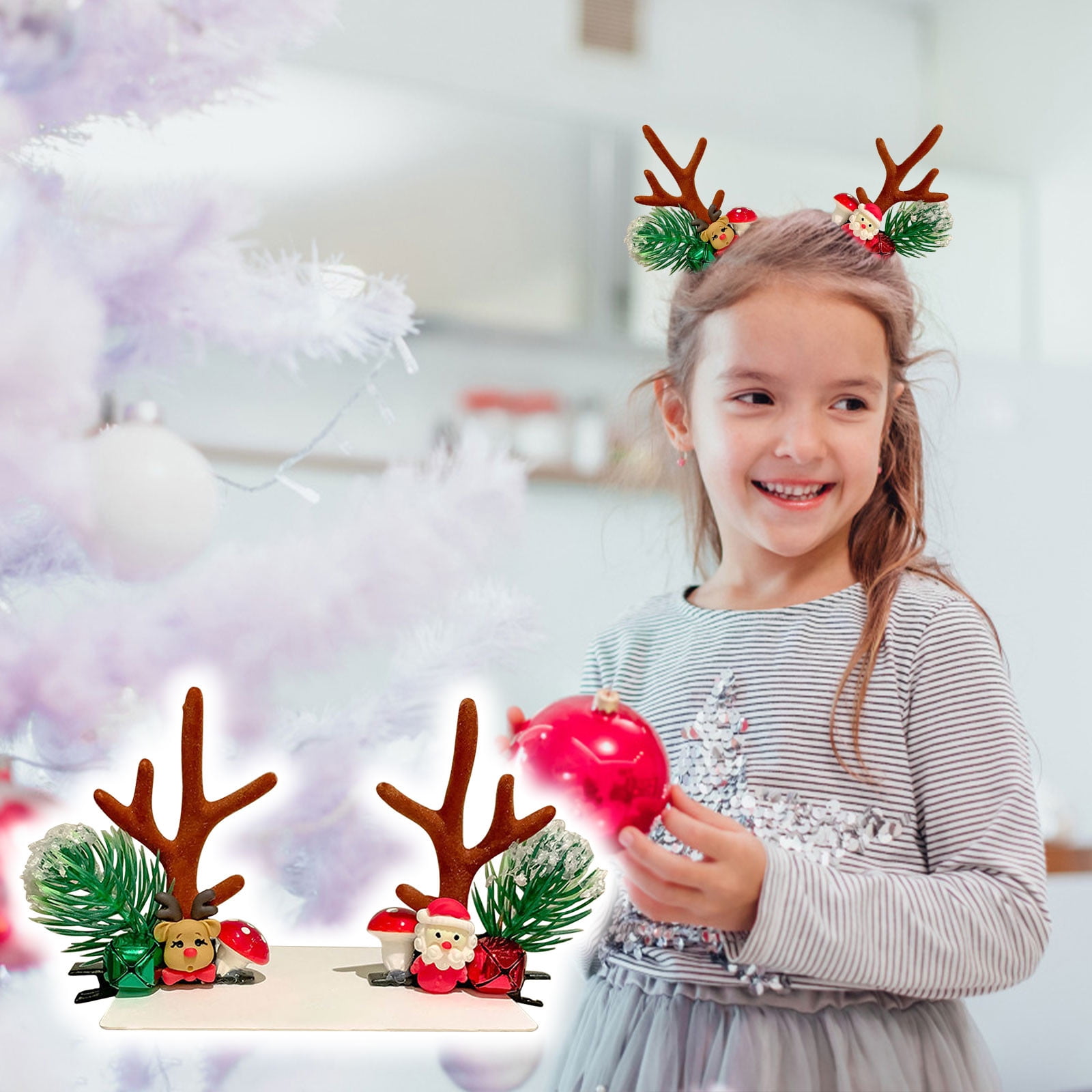 PPgejGEK Christmas Hairpin Jewelry Clip Hair Accessories Party Hairpin ...
