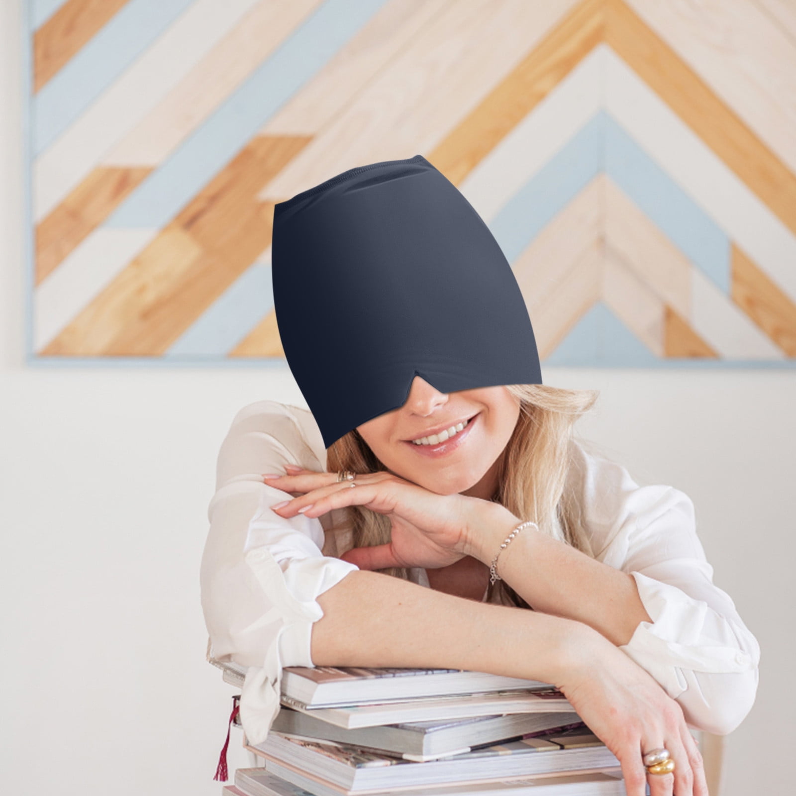 PPgejGEK Cold Migraine Relief Cap, Comfortable and Stretchable Ice Pack ...