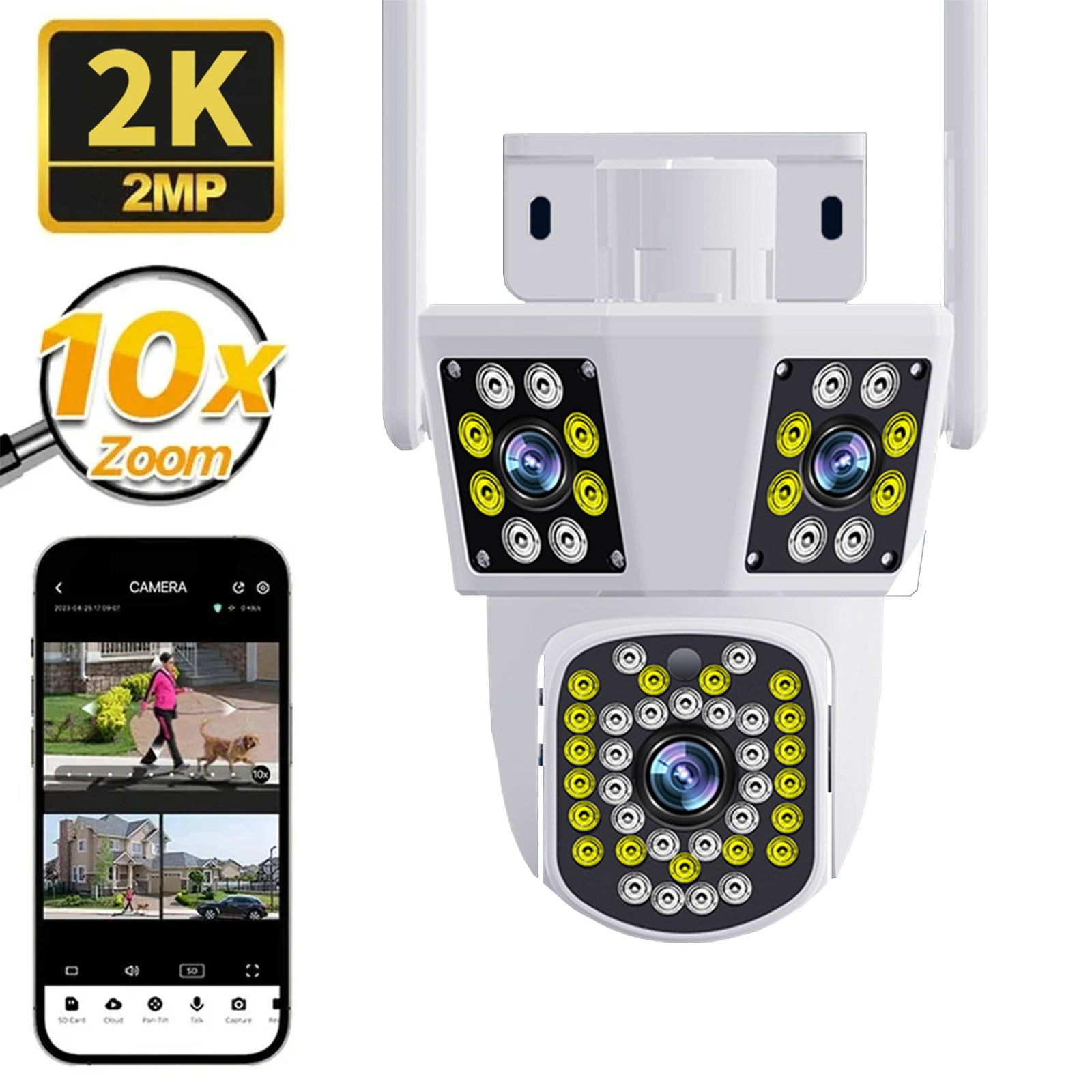 PPgejGEK Cyber_Monday Deals 2024 2K 2MP WIFI IP Outdoor Camera 10X ...