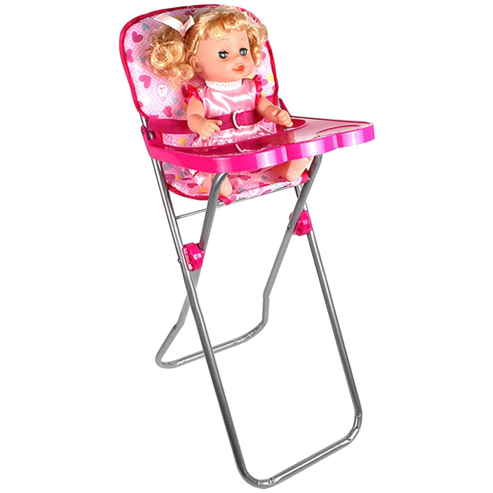 PPgejGEK Doll High Chair with Tray Simulation Miniature Adjustable Doll ...