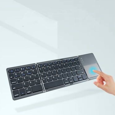 Foldable Bluetooth Keyboard Portable BT Wireless Keyboard With Touchpad ...