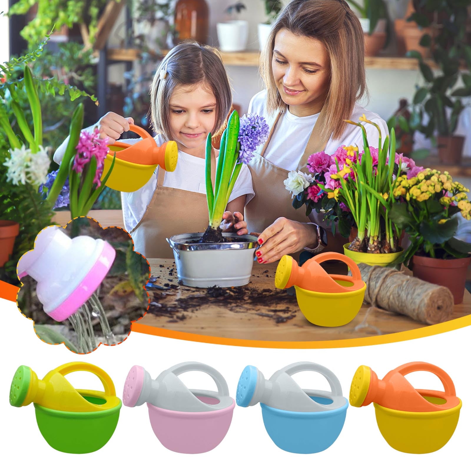 PPgejGEK Garden Plastic Sprayer Watering Can for Kids, Handheld Outdoor ...