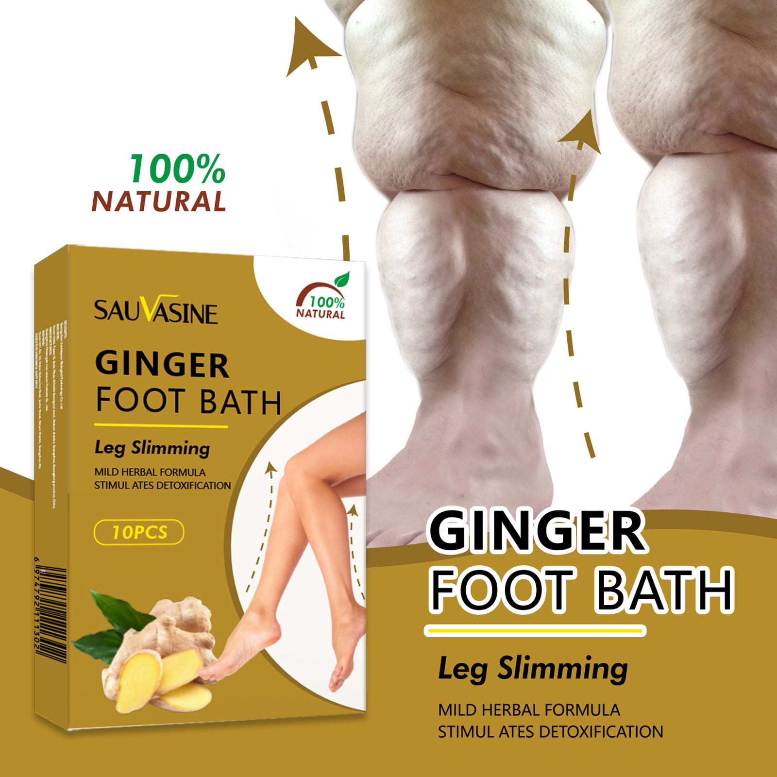 PPgejGEK Ginger Foot Bath Bag Foot Onychomycosis Bright Nail Repair ...