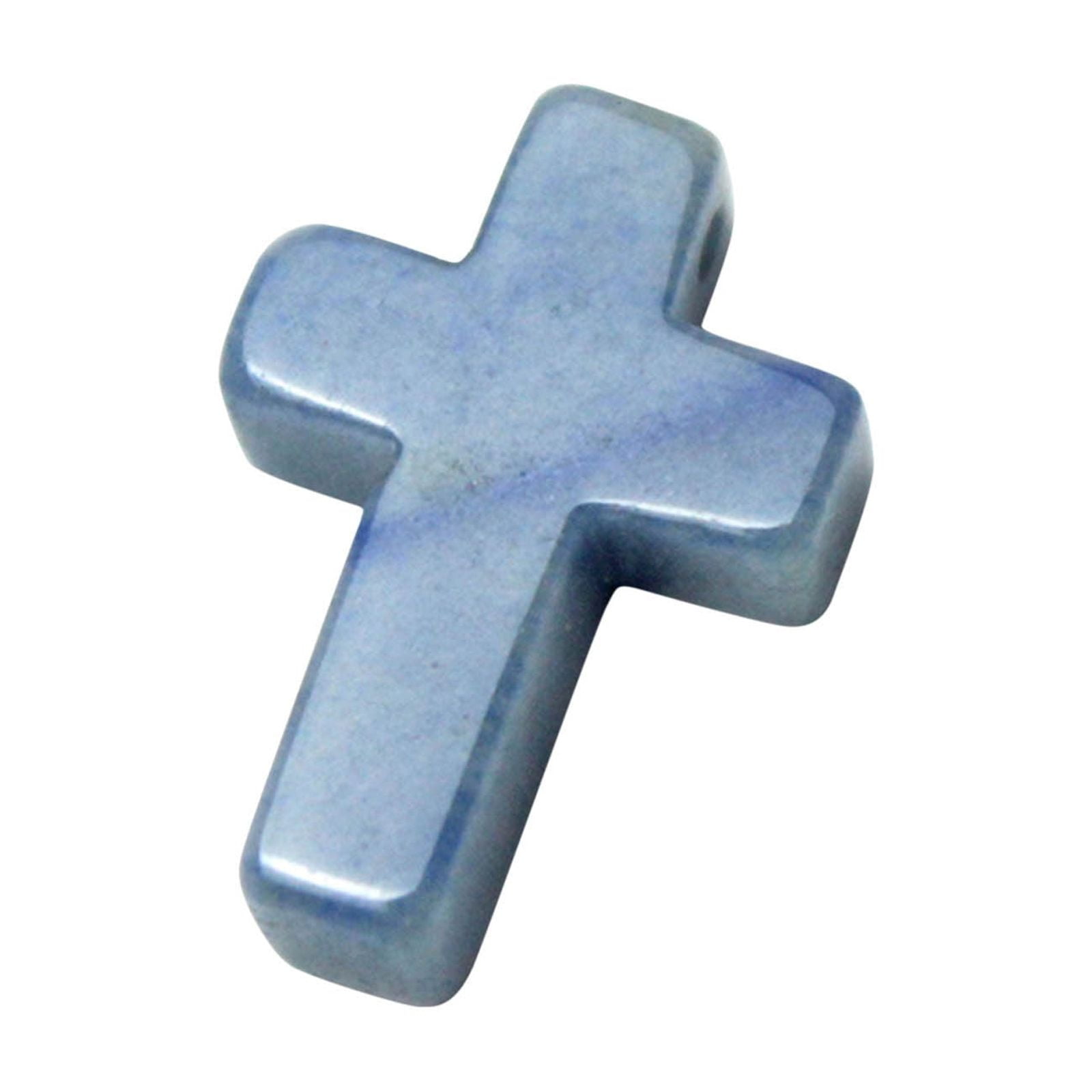 PPgejGEK Handmade Stone Cross Pendant Necklace Crafted from Natural ...