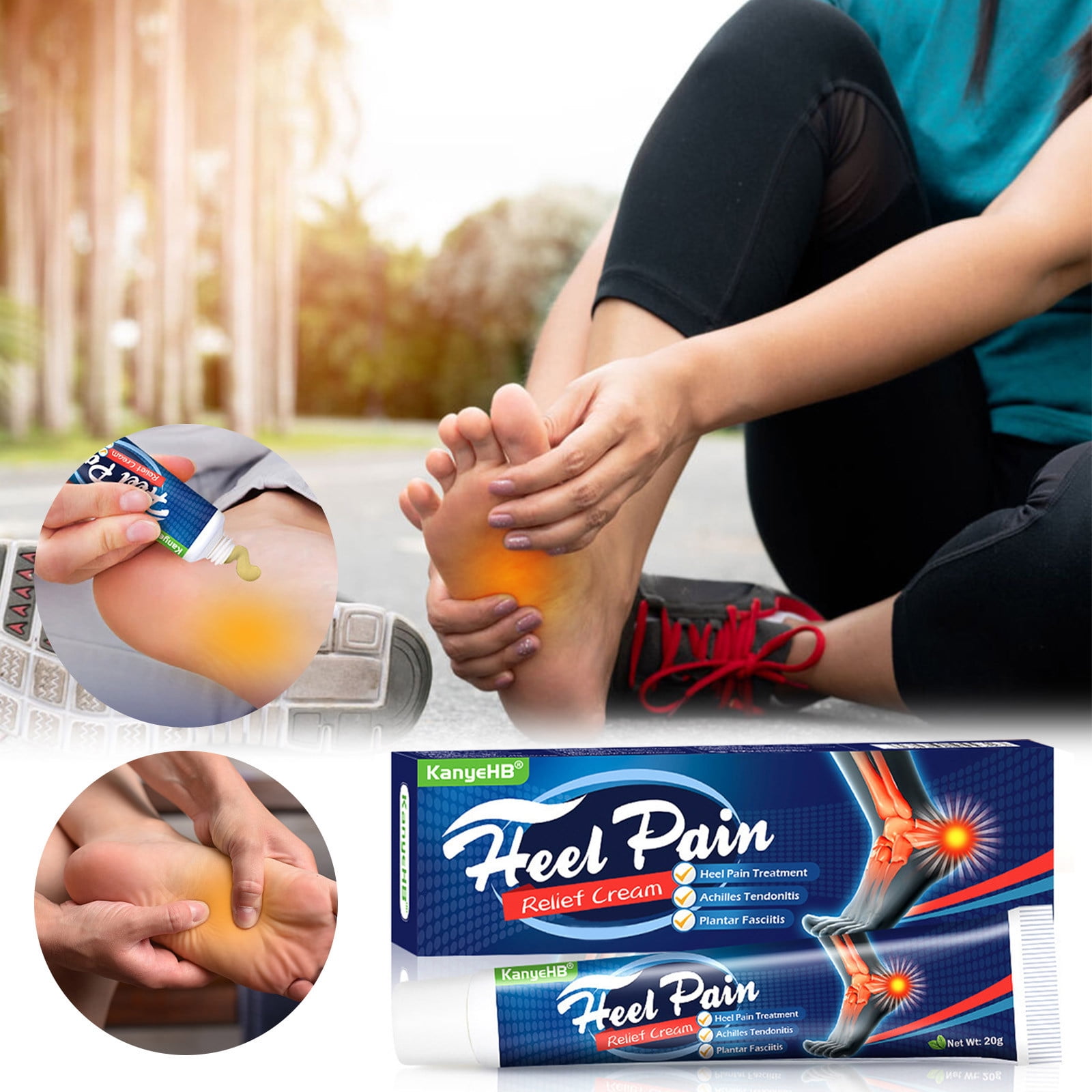 PPgejGEK Heel Pain Heel Pain Heel Pain Spray Heel Pain Cream Apply ...