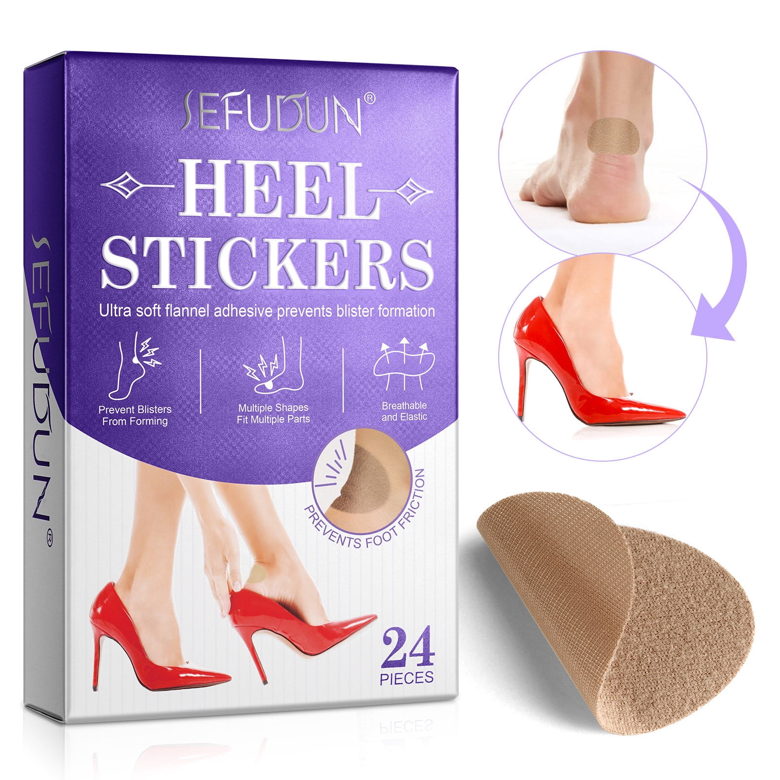 PPgejGEK Heel Stickers Blister Prevention Pads,moleskin Tape,Heel ...