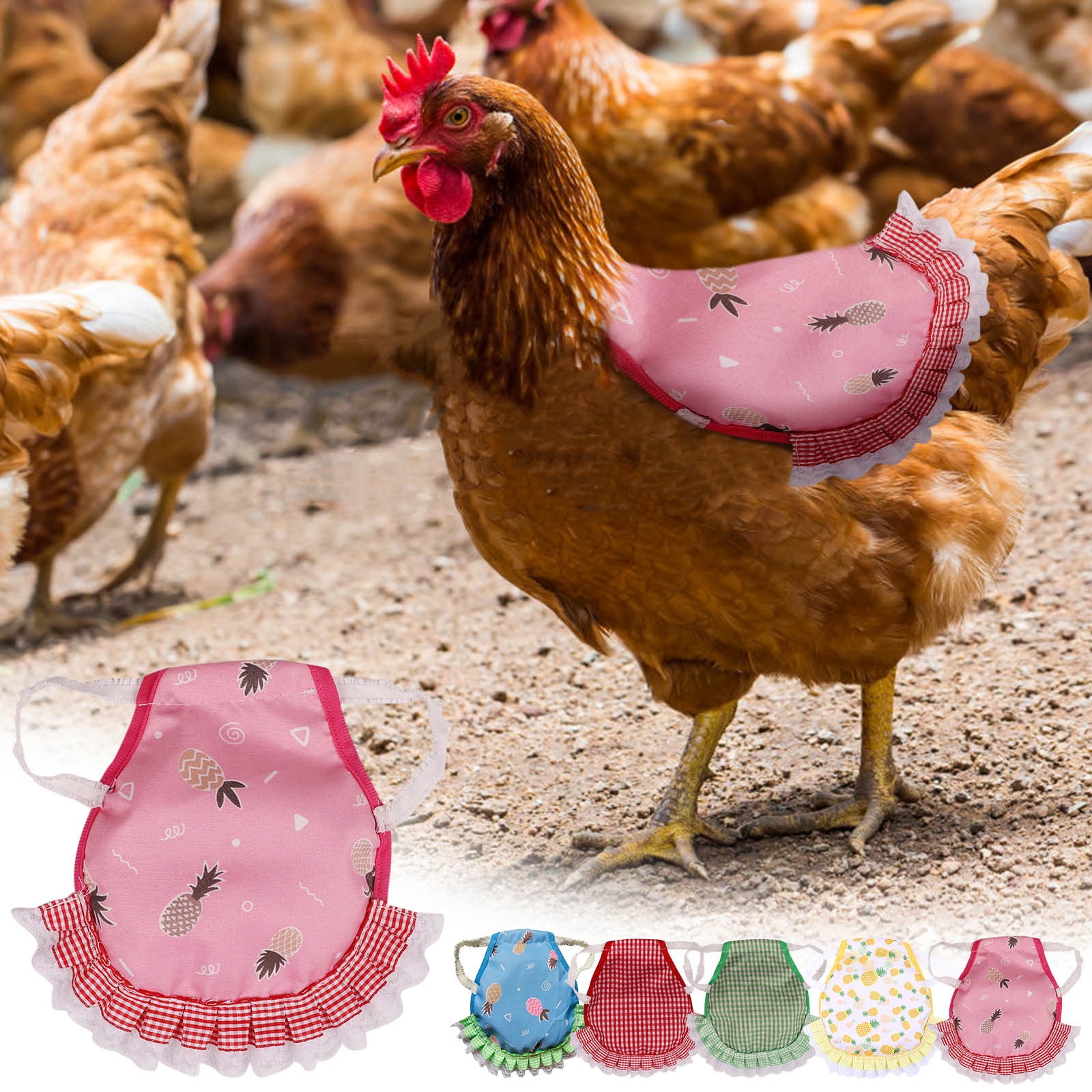 PPgejGEK Hen Apron Protective Cover with Elastic Straps, Canvas Chicken ...