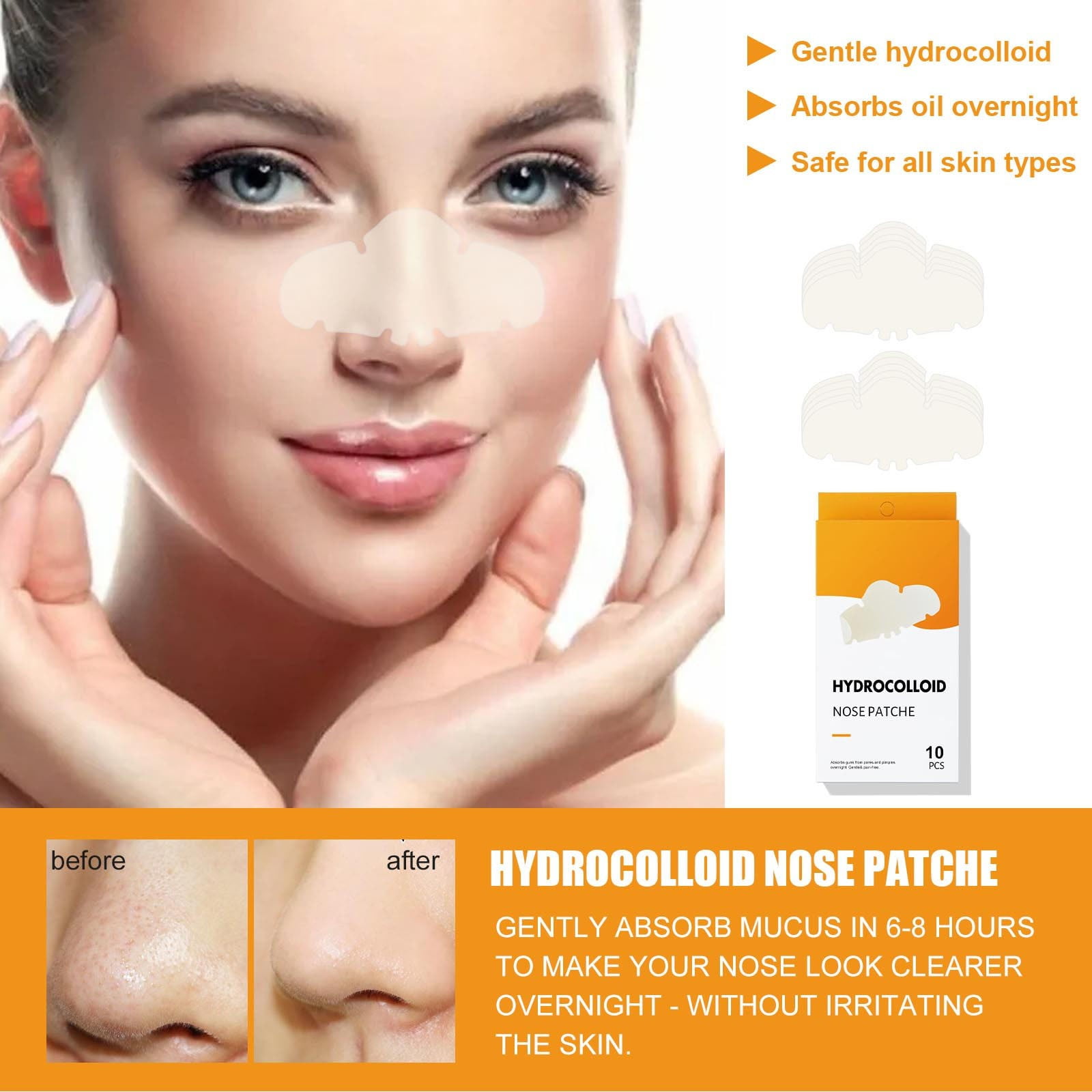 PPgejGEK Hydrocolloid Patch for Nose Pores Pimples To Absorb Pimple ...