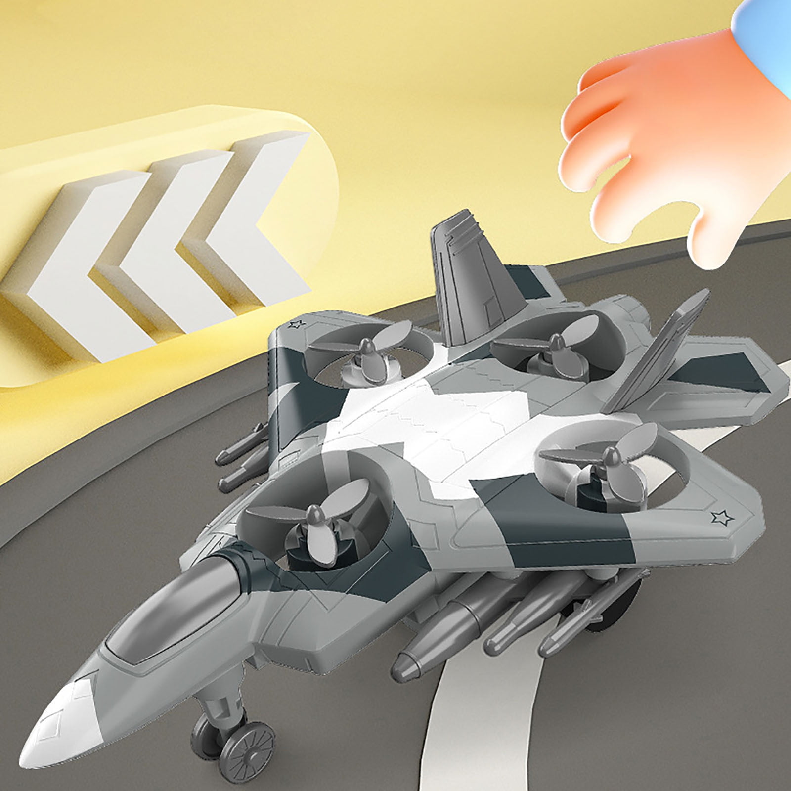 PPgejGEK Inertial Drive Fighter 360 Stunt Rotation Cool Fighter Model ...