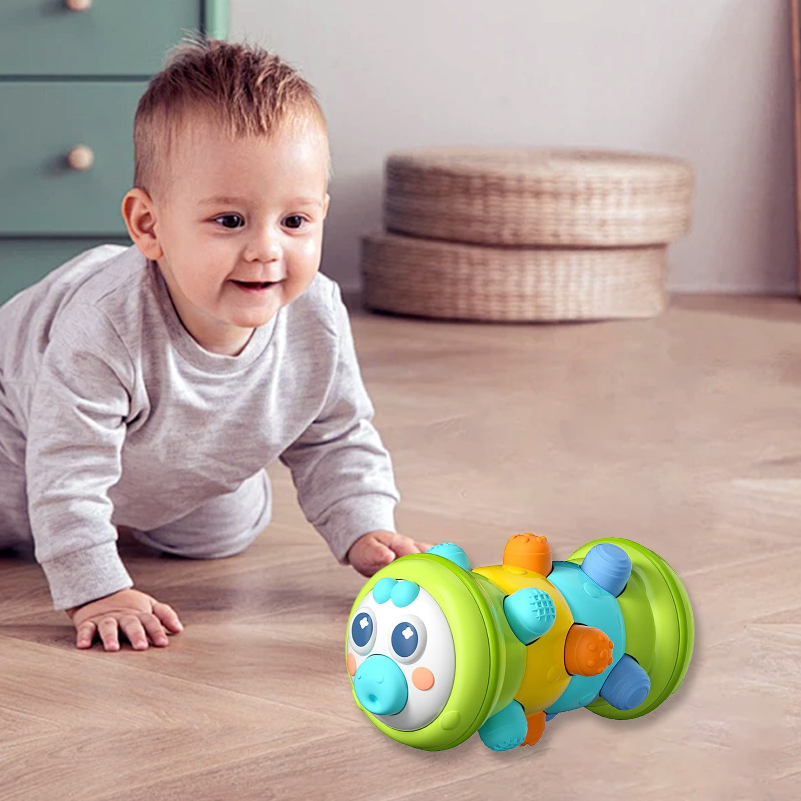 PPgejGEK Interactive Baby Crawling Sensory Toy - Multicolor Handheld ...