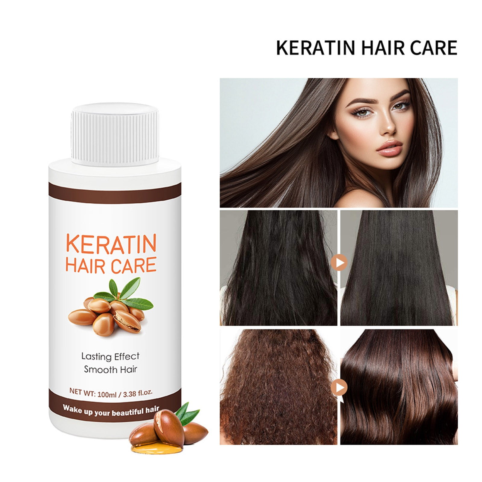 PPgejGEK Keratin Straight Hair Cream Curls Hair Perm Hair Straight ...