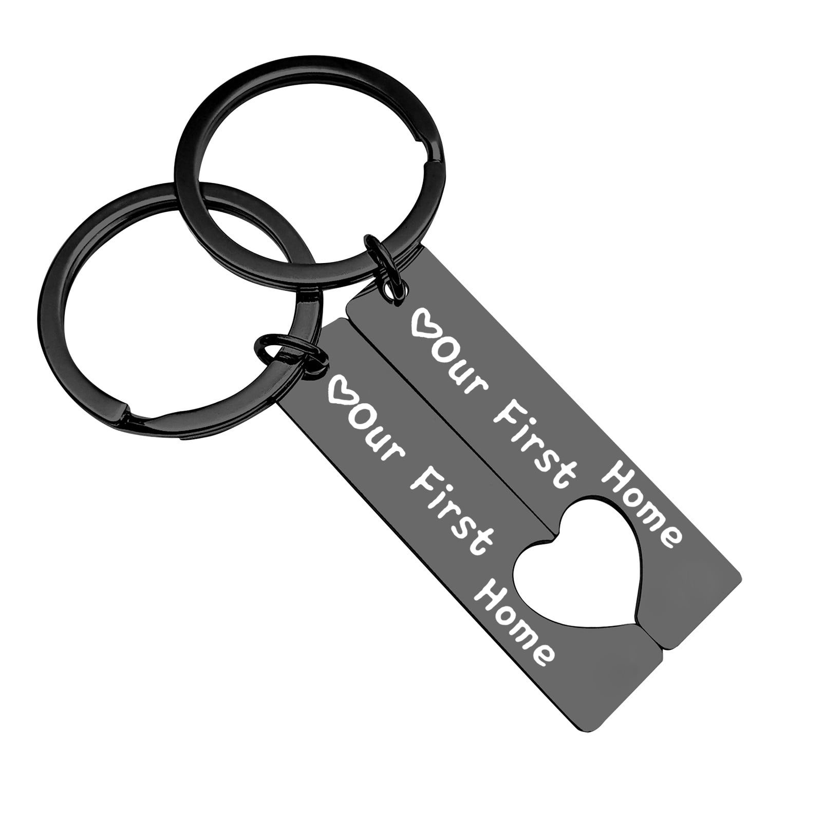 PPgejGEK Key Chains 2 Personalised Heart Puzzle Keyring Set Engraved ...