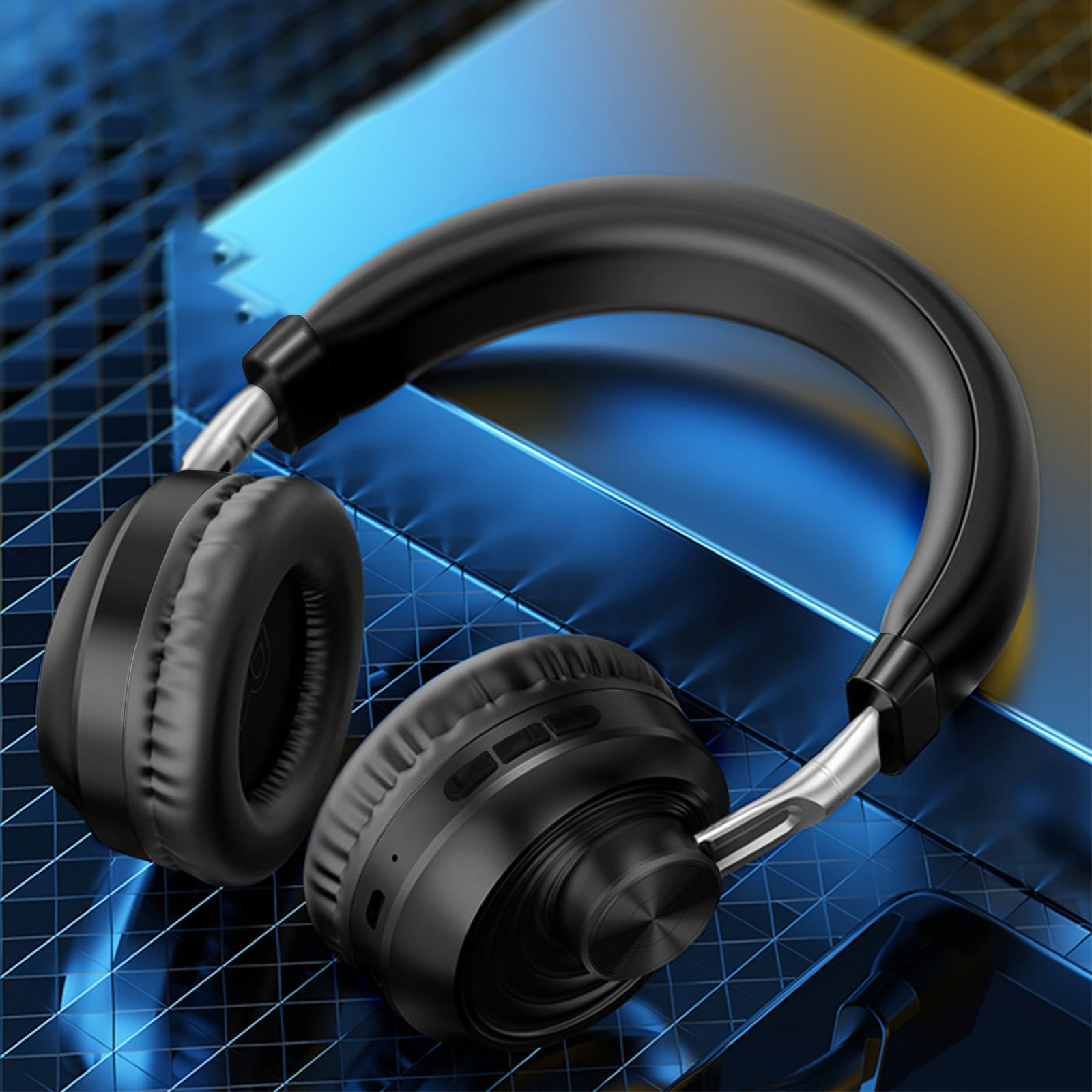 PPgejGEK Metal Headset Intelligent Wireless Noise-cancelling Folding ...