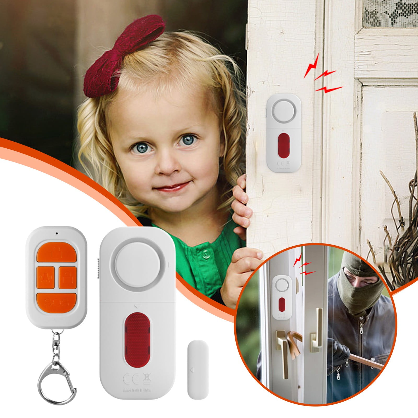 PPgejGEK New 130DB Remote Control Door Alarm Home Store Doors and Antis Theft and Theft ...