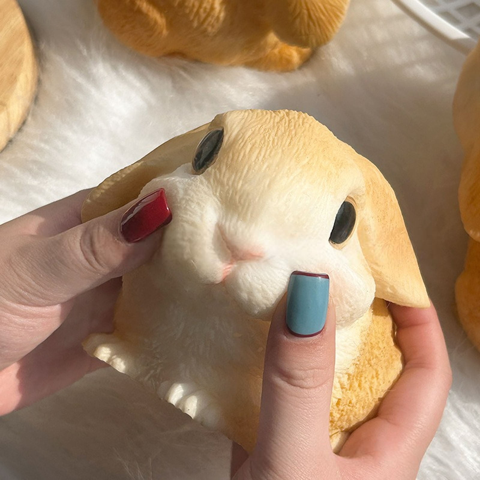 PPgejGEK Oversized Soft Rabbit Squeeze Toy Anxiety Relief Stress Ball ...