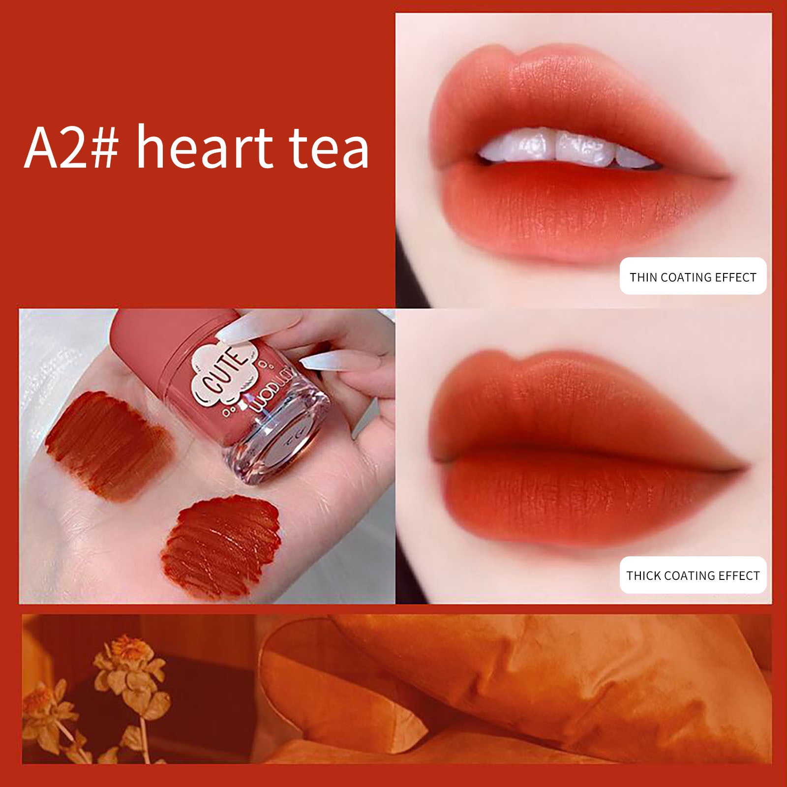 PPgejGEK Powder Mist Silk forged Matte Matte Lip Glaze Whitening Lip ...