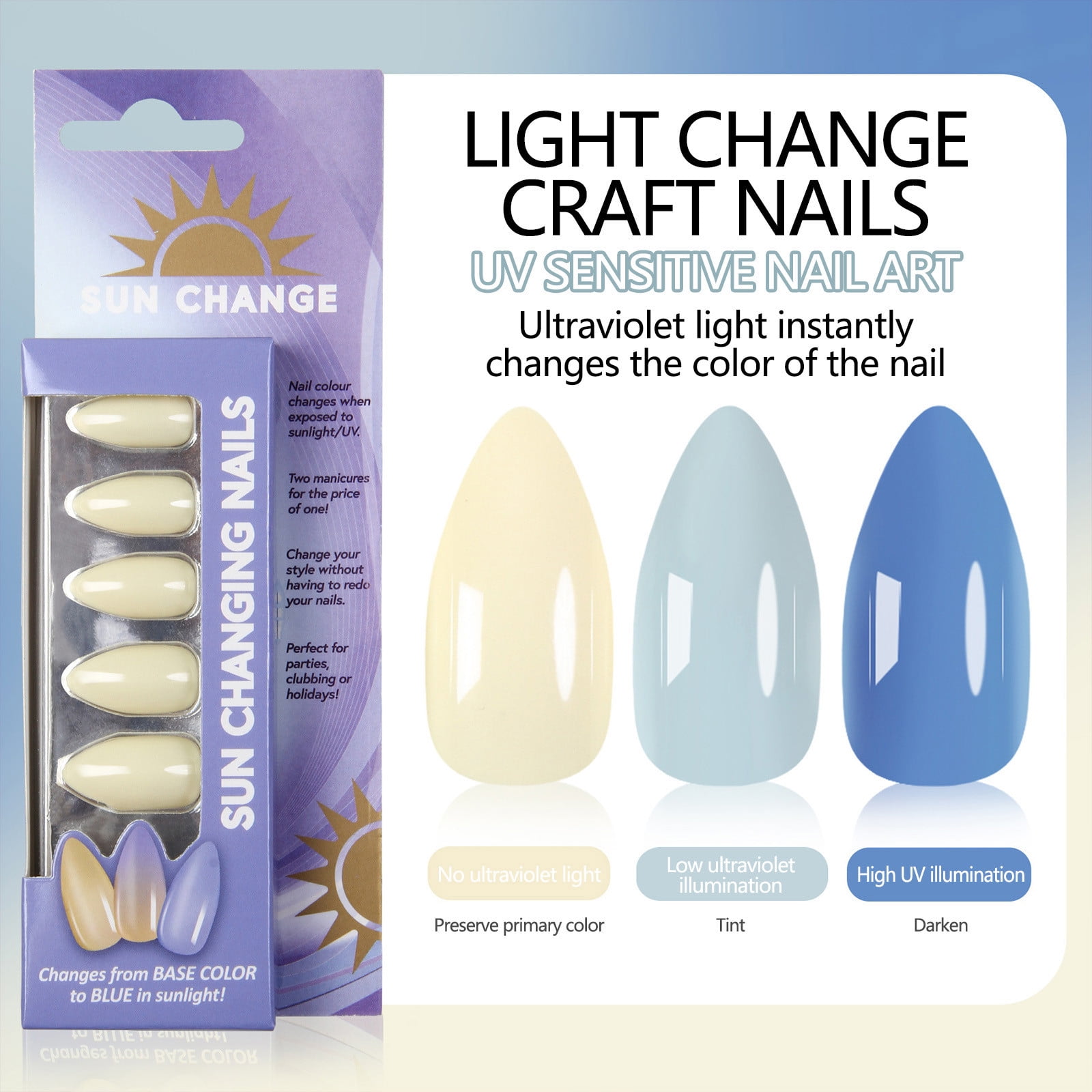 PPgejGEK Press Nails with Designs Cute Full Cover Acrylic Nails Glossy ...