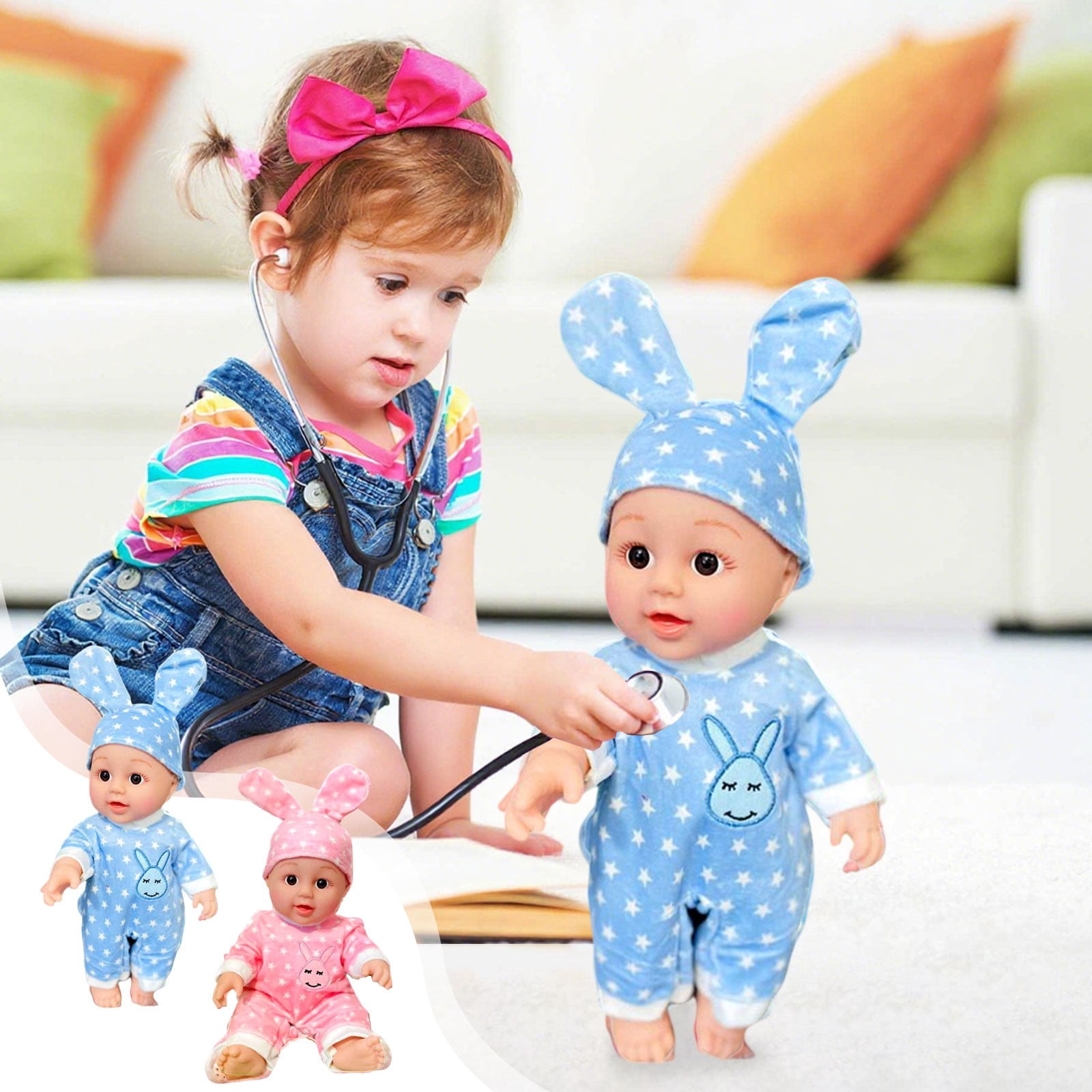 PPgejGEK Reborn Doll Vinyl Children's Companion Simulation Doll ...
