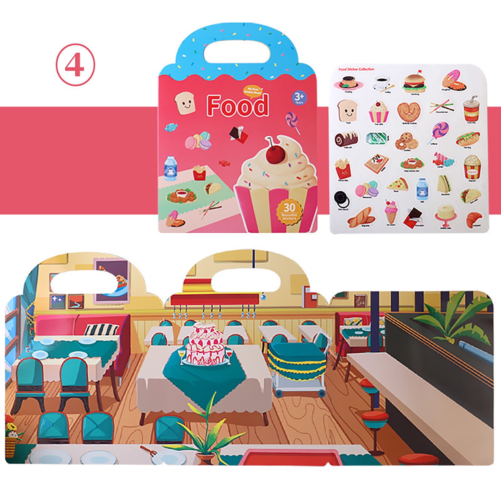 PPgejGEK Reusable Sticker Book Children's Stickers Activity Books ...