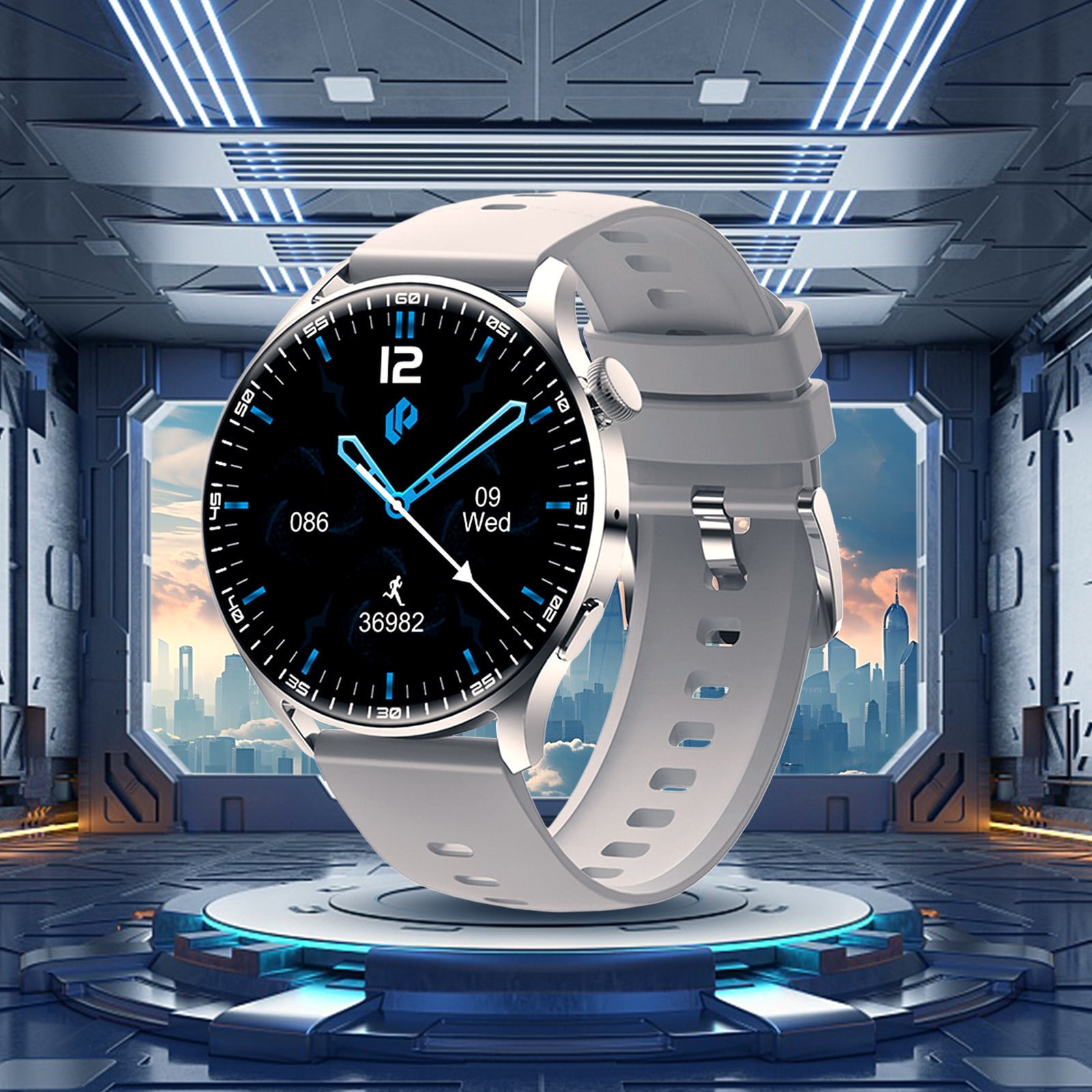 PPgejGEK Smart Wearable Watch 1.28-inch HD Round Screen Wireless ...