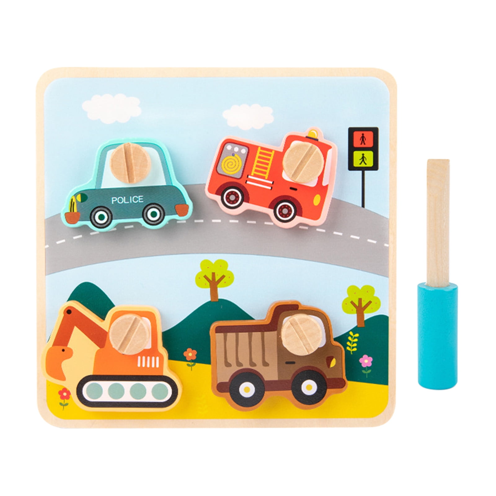 PPgejGEK Stocking Stuffers for Kids Wooden Screw Screw Matching Puzzles ...