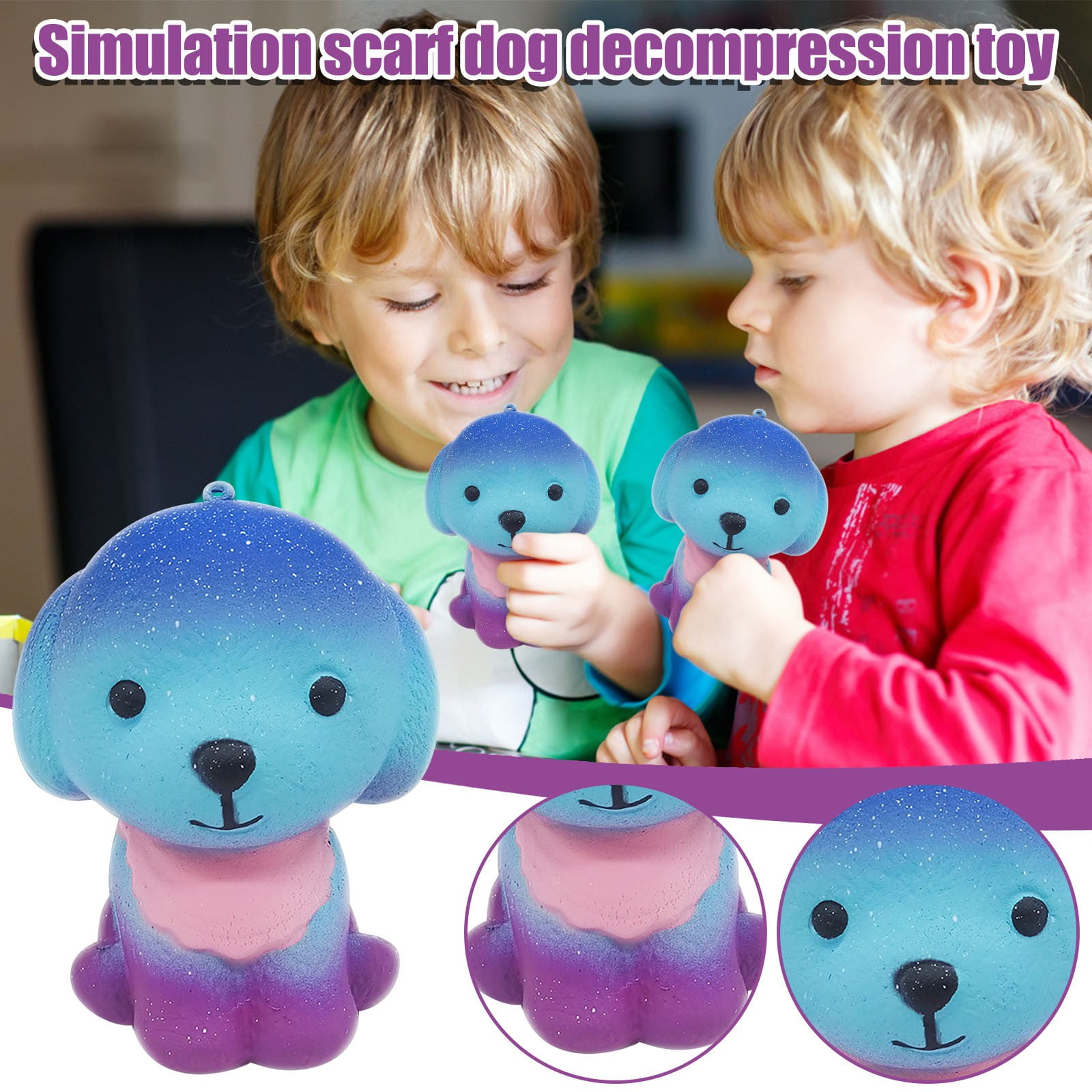 PPgejGEK Stocking Stuffers for Kids Slow Toy Simulation Star Scarf Dog ...