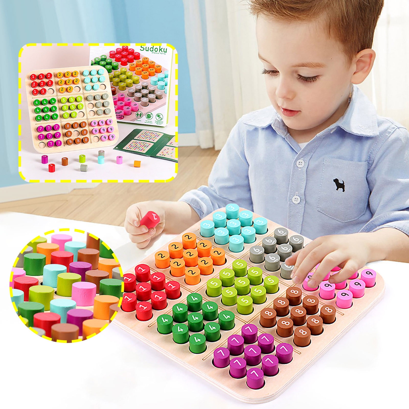 PPgejGEK Stocking Stuffers for Kids Sudoku Game Jiugongge Concentration ...