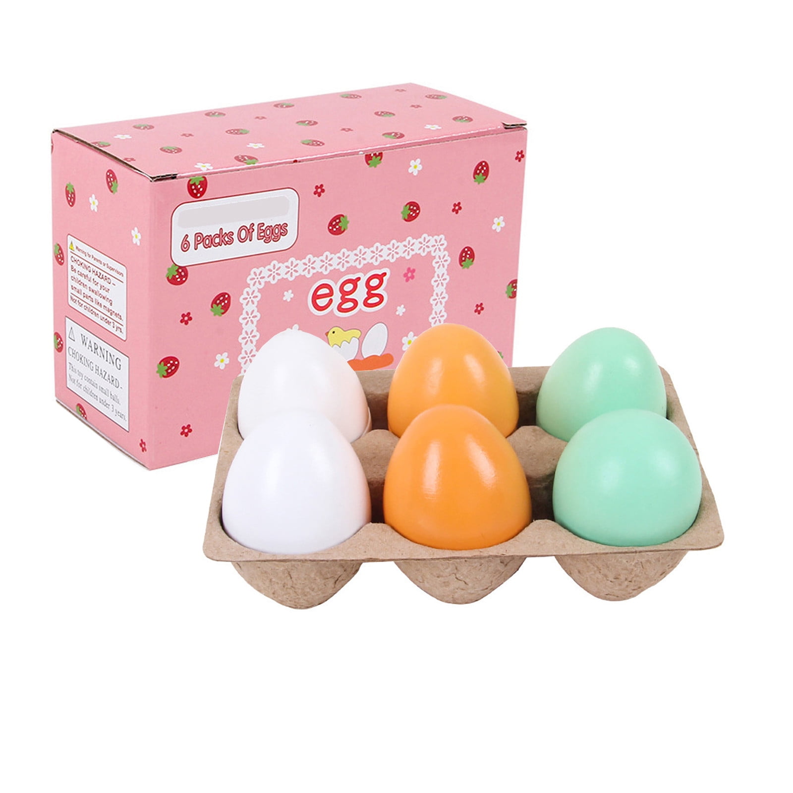 PPgejGEK Stocking Stuffers for Kids Wooden Simulation Magnetic Eggs ...