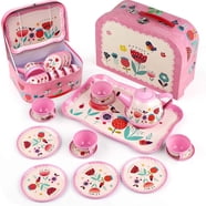 Style-Carry Kids Tea Set, Princess Toy Tea Set for Toddlers, Flower ...