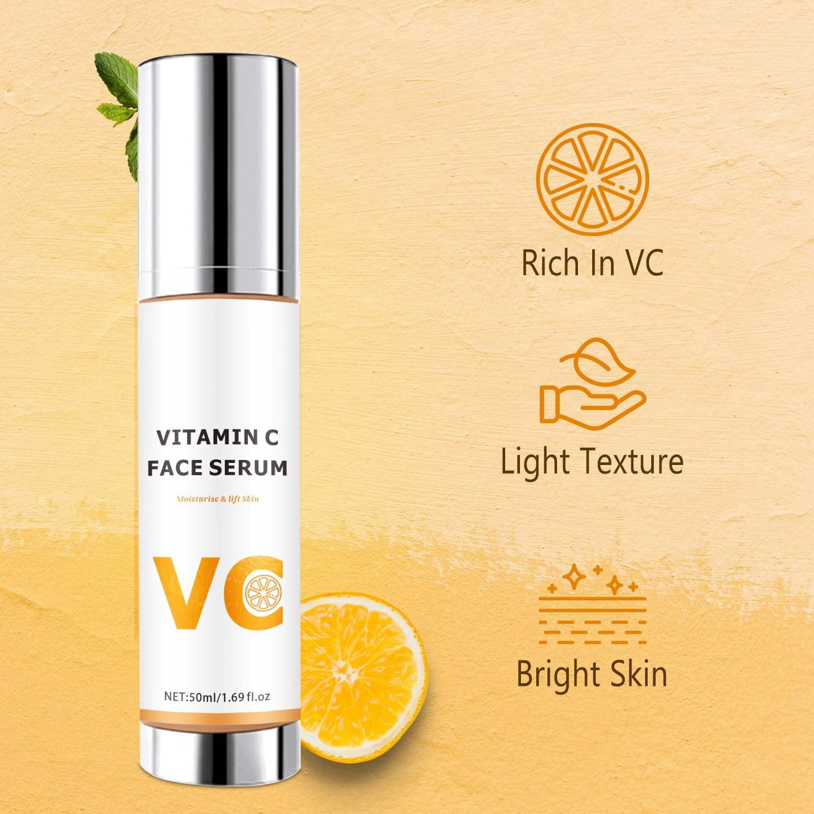 PPgejGEK VC Astaxanthin Essences Oxidation Whitening Vitamin C Solution Brightens Skin Tone 50ml ...