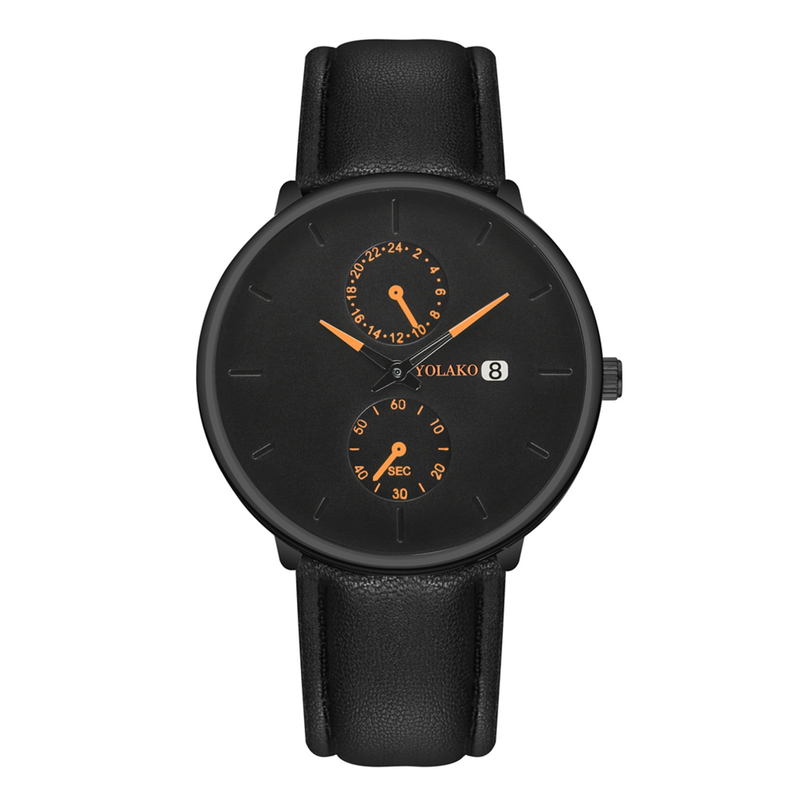 PPgejGEK Watches for Men Trend Dial Double Eyes Three Hands Belt ...