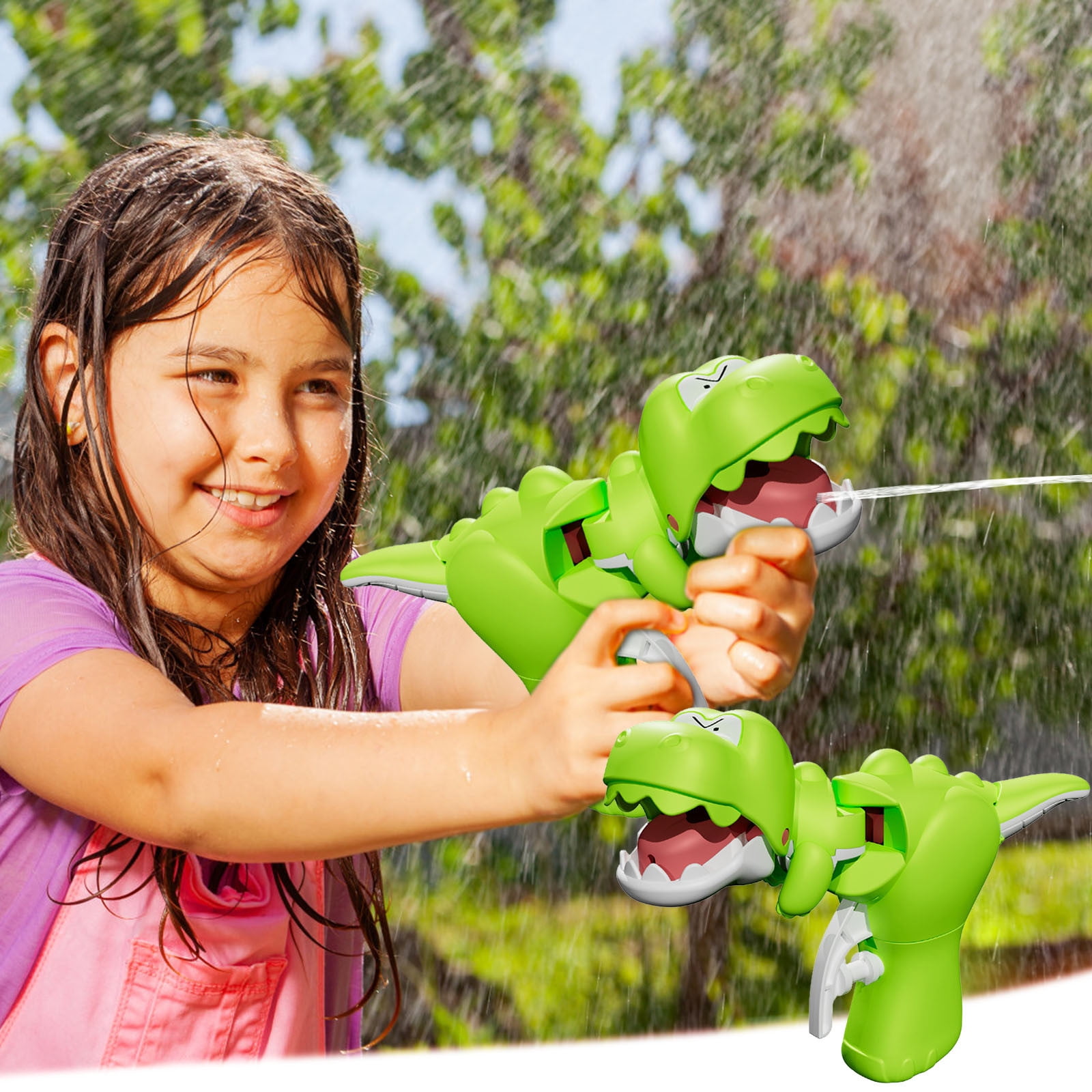 PPgejGEK Water Toy Dinosaur Interactive Toy Rotating Water Spray Mini ...