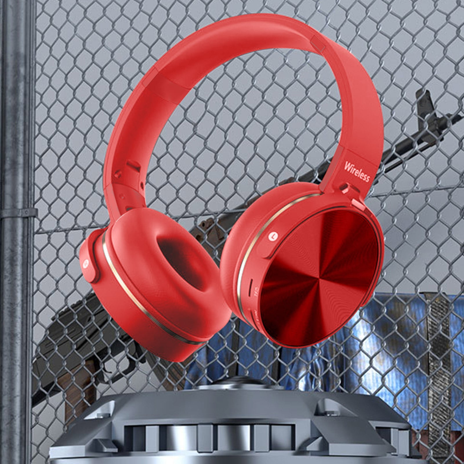 PPgejGEK Wireless Headphones Bluetooth Earphone HIFI Stereo Headset ...