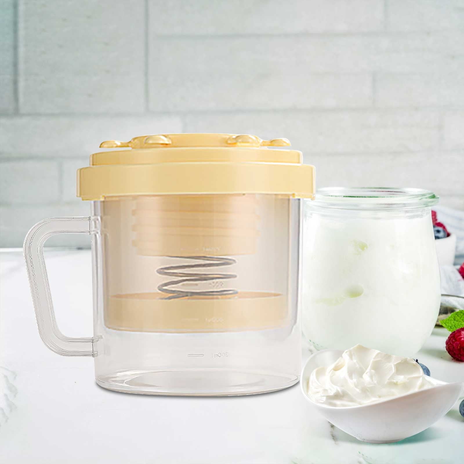 PPgejGEK Yogurt Filter Separator Bowl with Gauze for Homemade Yogurt ...