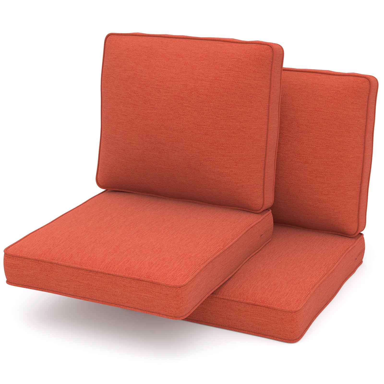 PPorfamilia Outdoor Deep Seat Cushion Set, Pack of 2, 23'' x 24'', Rain ...