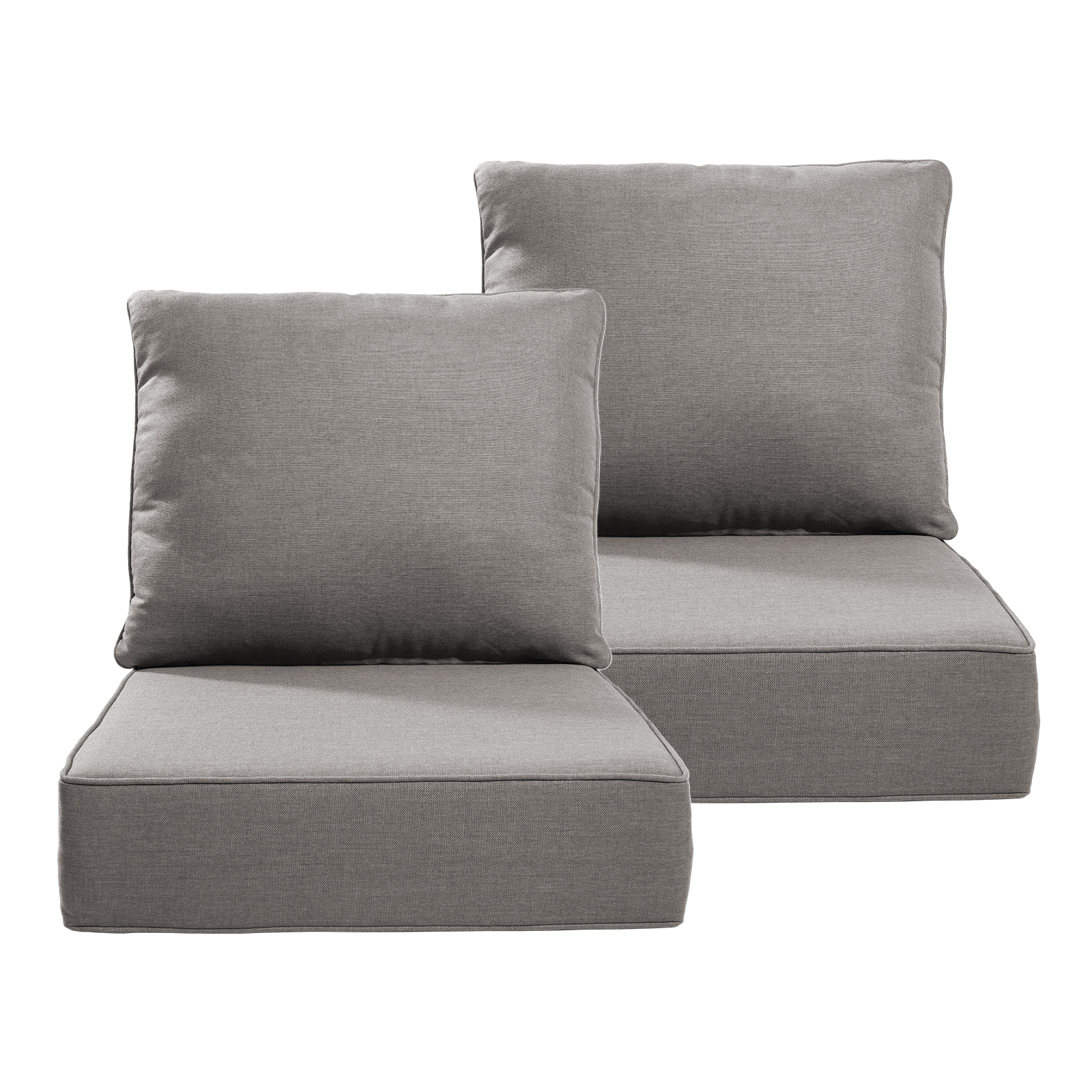 PPorfamilia Outdoor Deep Seat Cushion Set, Pack of 2, 24" x 24'' x 6 ...