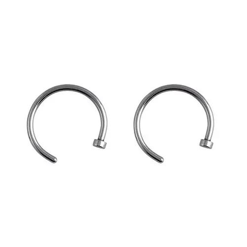 PPqz 2Pcs Women Lip Ring Fake Piercing Stainless Steel Nose Rings ...