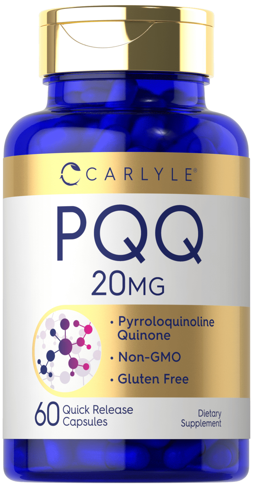 PQQ Supplement 20 mg | 60 Capsules | Non-GMO and Gluten-Free | By ...
