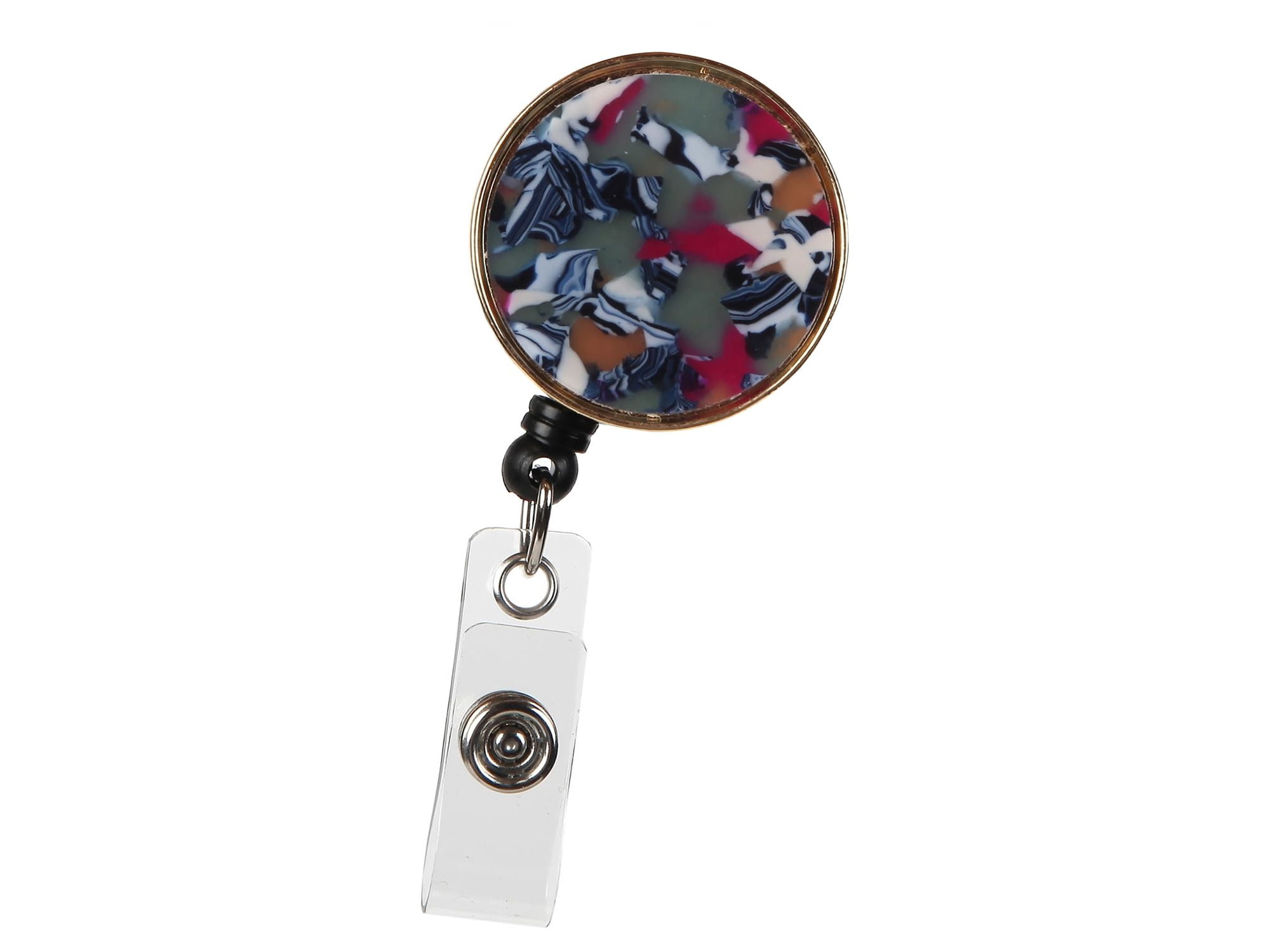 PR ESSENTIALS Band Women's Adult Marble Reel Badge Reel with Multicolor ...